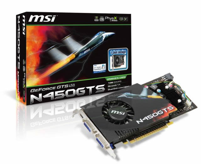 エルミタージュ秋葉原 [リリース] MSI、1Slot仕様のGeForce GTS 450「N450GTS Blade」3月24日発売