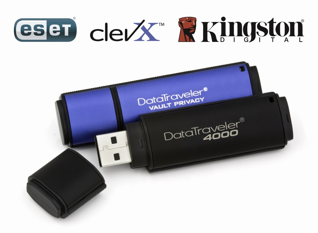 Kingston、USBフラッシュの安全性向上のためESET社およびClevX社との技術提携を発表 - エルミタージュ秋葉原
