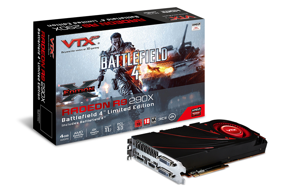 VTX3D、Radeon R9 290X OCモデル発表。「バトルフィールド4」同梱の限定パッケージもラインナップ - エルミタージュ秋葉原