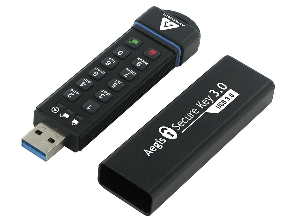 専用キーパッド搭載のUSB3.0高セキュリティメモリ、Apricorn「Aegis Secure Key 3.0」 - エルミタージュ秋葉原