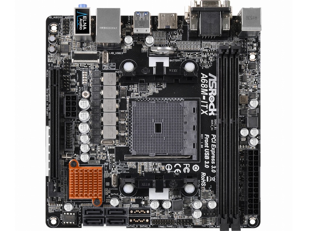 A68Hチップ採用のSocket FM2+対応エントリーMini-ITX、ASRock「A68M-ITX」 - エルミタージュ秋葉原
