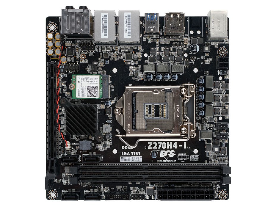 ECS、デュアルギガビットLAN搭載のIntel Z270 Mini-ITXマザーボード「Z270H4-I」 - エルミタージュ秋葉原