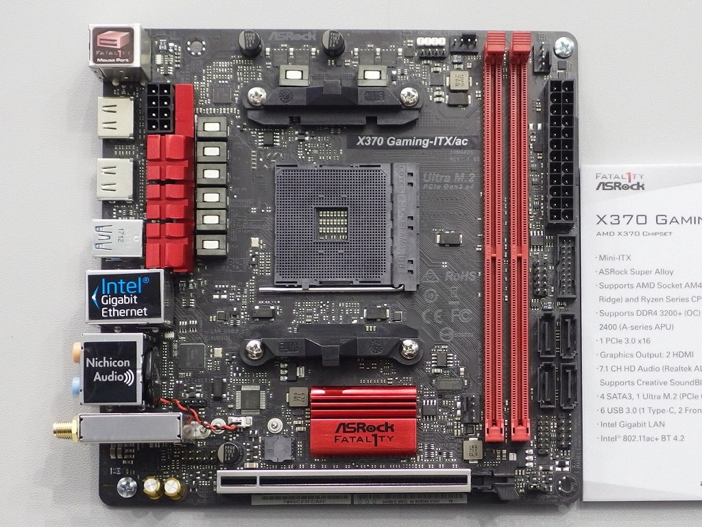 【COMPUTEX】待っていたASRockのRyzen向けMini-ITXマザー「X370 GAMING-ITX/AC」がデビュー - エルミタージュ秋葉原