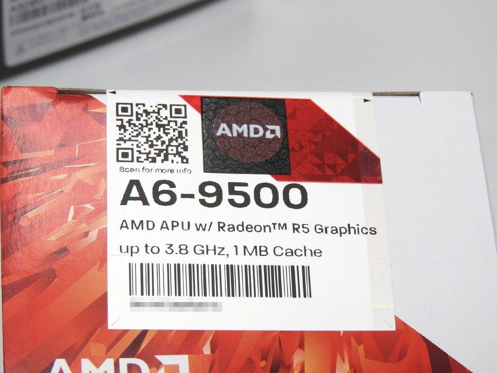 税込5,000円を切るSocket AM4対応APU、AMD「A6-9500」単体発売開始 - エルミタージュ秋葉原