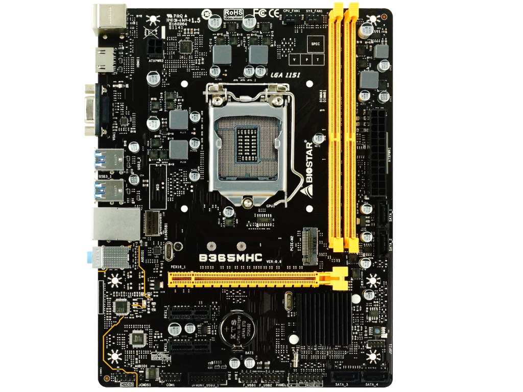幅177mmのコンパクトなMicroATXマザーボード、BIOSTAR「B365MHC」 - エルミタージュ秋葉原