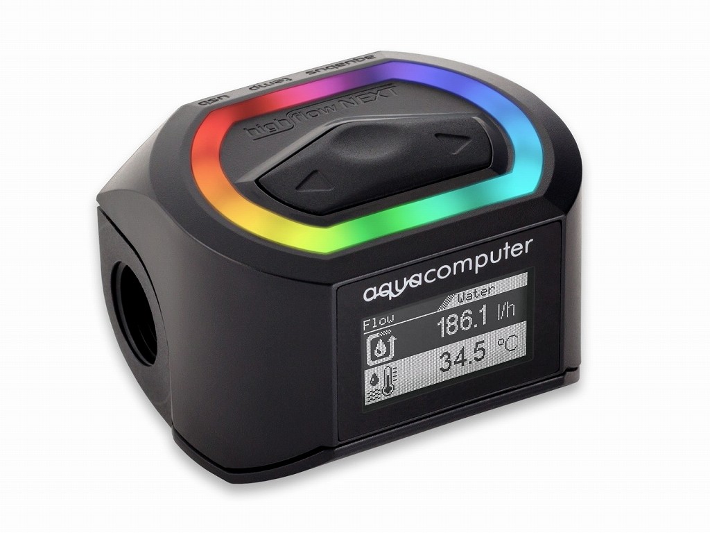 aqua computer、世界最高精度かつ豊富な機能を備えたフローメーター「high flow NEXT」 - エルミタージュ秋葉原
