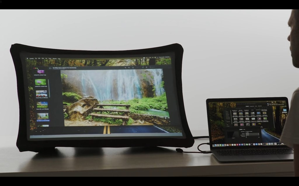 【次に来るモノ】傘のようにバサッと開くとモバイルディスプレイになるプロジェクター - エルミタージュ秋葉原