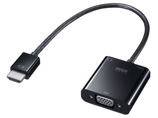 HDMIをD-Subとアナログオーディオに変換するアダプタがサンワサプライから - エルミタージュ秋葉原