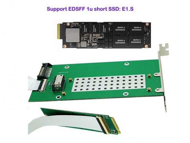 E1.S NVMe SSDをM.2にする拡張スロット搭載型変換アダプタがSintechから - エルミタージュ秋葉原