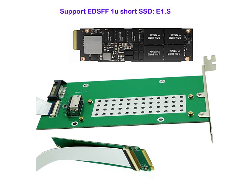 E1.S NVMe SSDをM.2にする拡張スロット搭載型変換アダプタがSintechから - エルミタージュ秋葉原