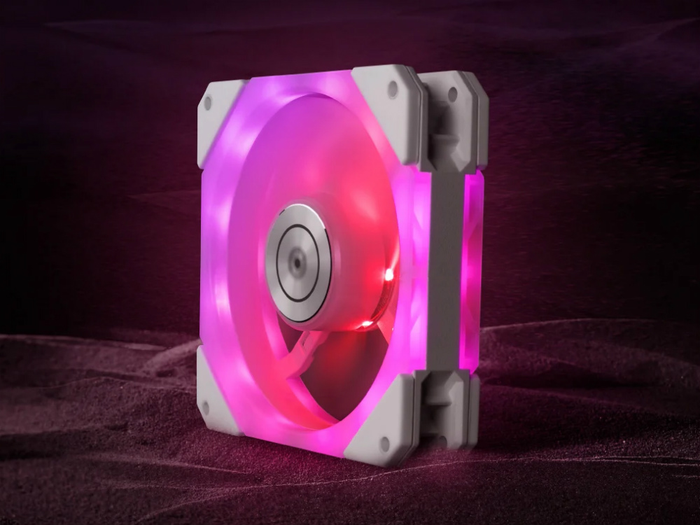 計30灯のARGB LEDを搭載した白い120mmファン、EKWB「EK-Quantum Impulse 120 D-RGB – White ...