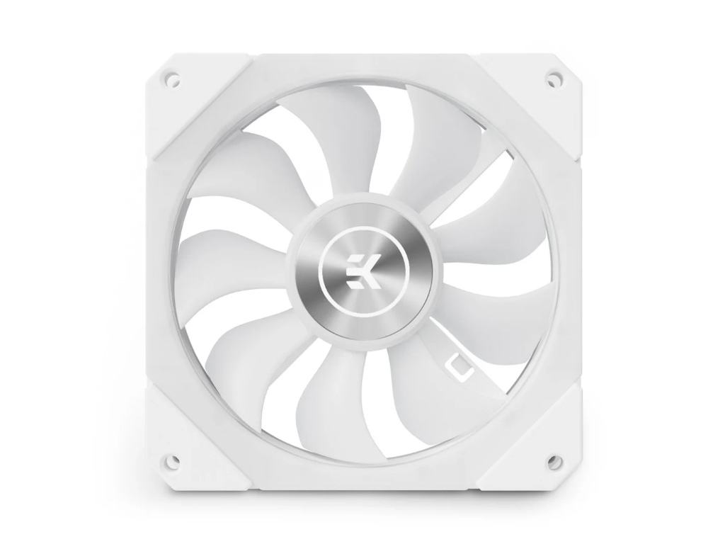 計30灯のARGB LEDを搭載した白い120mmファン、EKWB「EK-Quantum Impulse 120 D-RGB – White ...
